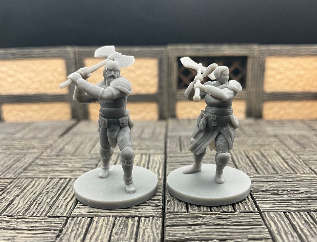 Berserkers NPC Tabletop RPG Mz4250 3D Printed Miniatures 28mm Scale - Etsy