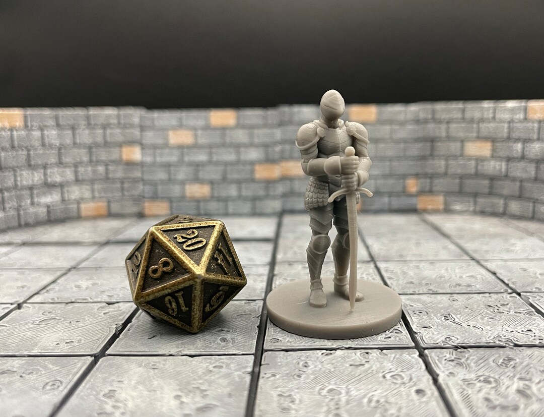 Knight Statues Scatter Terrain Metal Statue Stone Statue Tabletop RPG ...