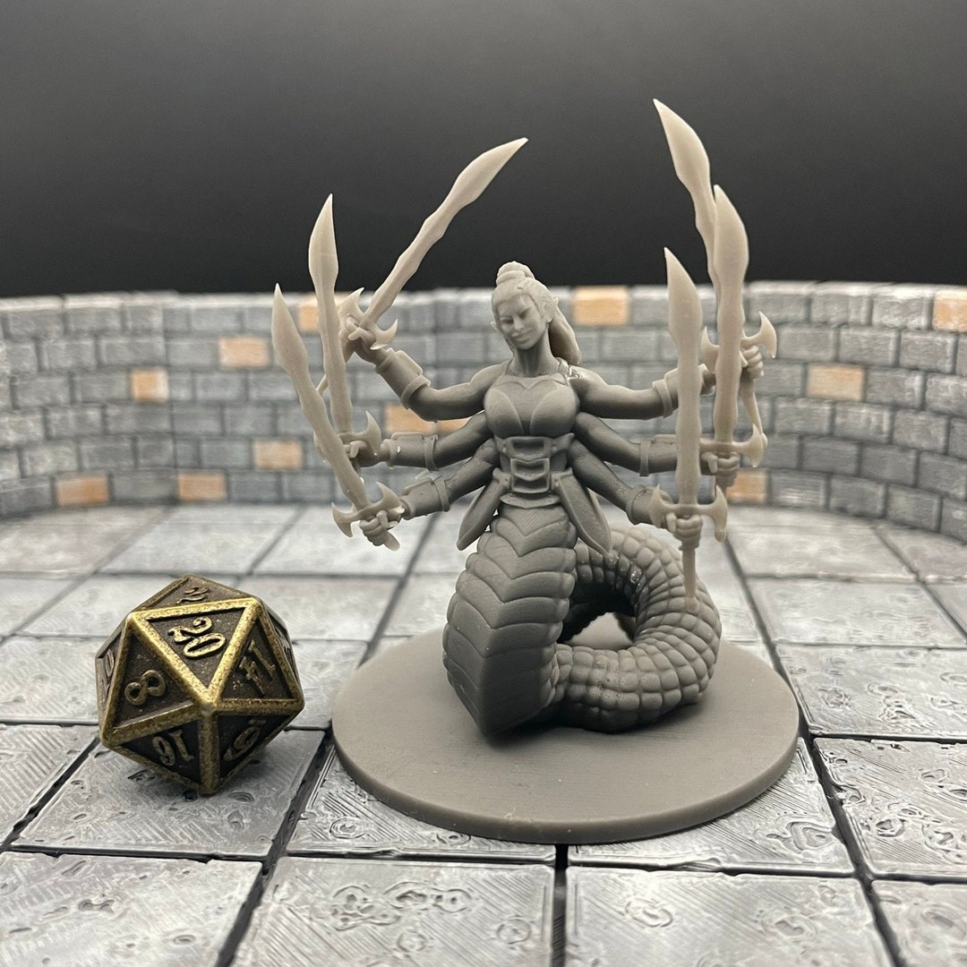 Marilith Demon Tabletop RPG Mz4250 3D Printed Miniatures 28mm Scale - Etsy
