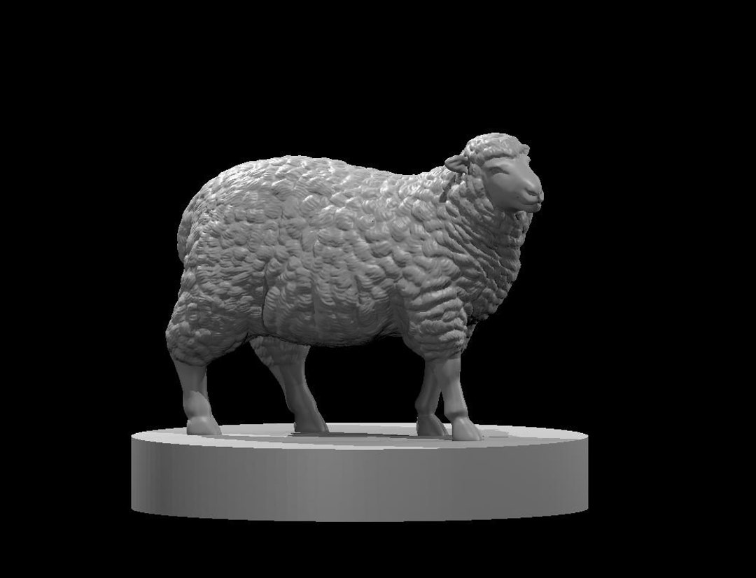 Sheep Farm Animal Domestic Beast Tabletop RPG Mz4250 3D Printed ...