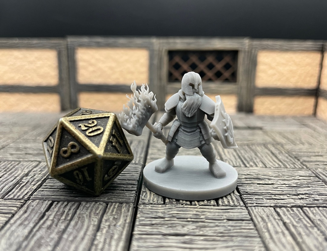 Dwarven Male Clerics | Grave Cleric | Flaming Hammer | Tabletop RPG ...