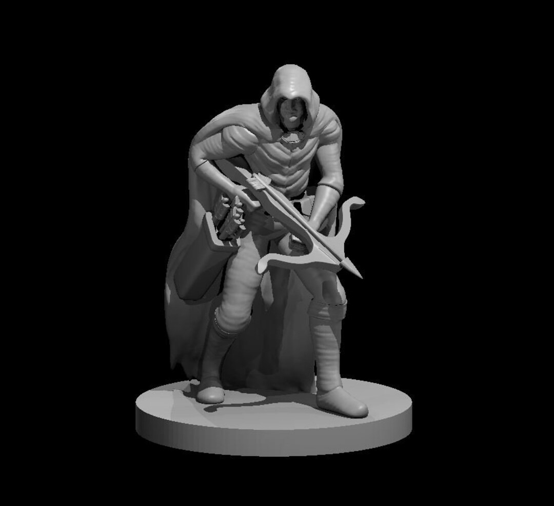 Human Male Rangers With Crossbows | Tabletop RPG | Mz4250 | 3D Printed ...