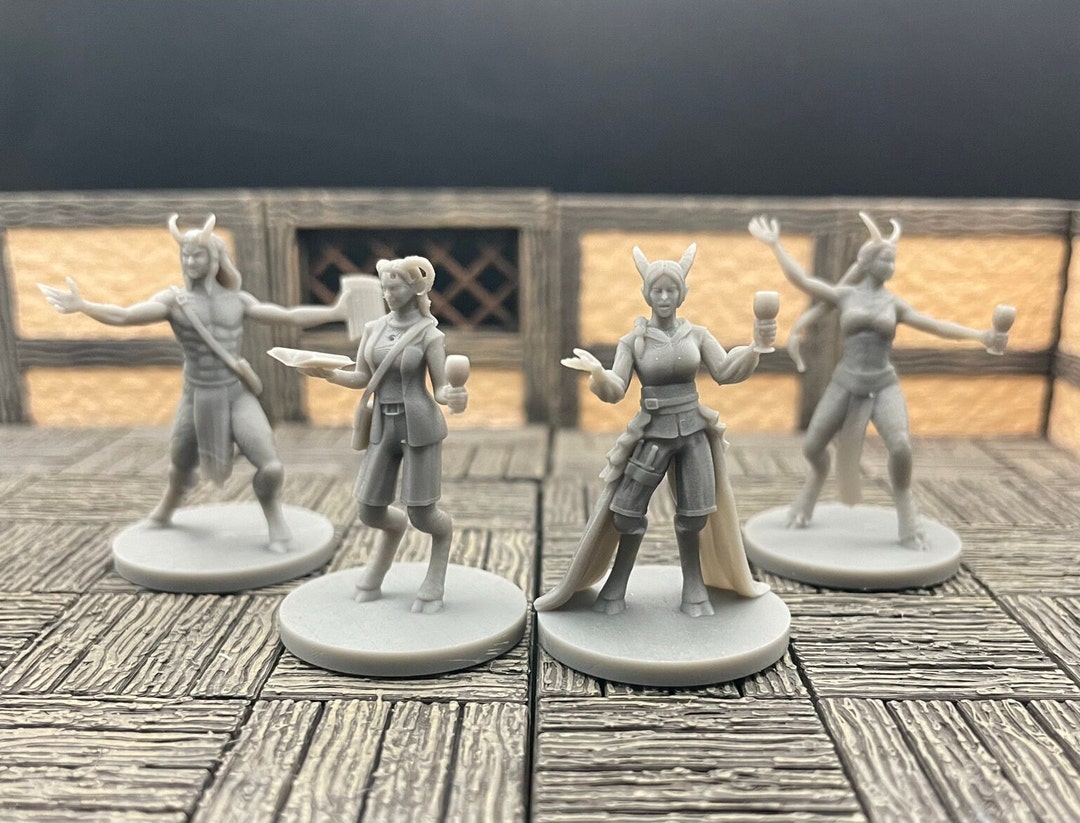 Satyrs | Adventurers | Fey | Wizard | Bard | Tabletop RPG | Mz4250 | 3D ...