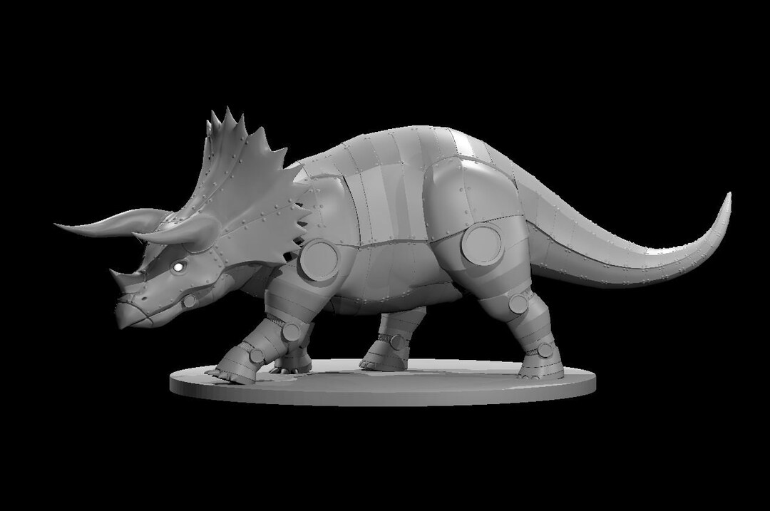 Clockwork Triceratops Dinosaur Construct Tabletop RPG Mz4250 3D Printed ...