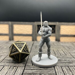 Human Male Barbarians Conan Miniature Tabletop RPG Mz4250 3D Printed ...