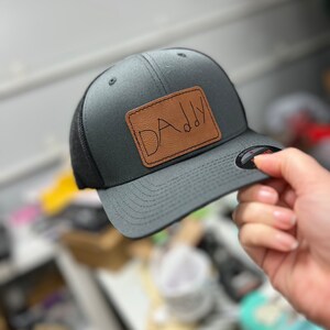 Custom Handwriting Leather Engraved Hat Patch, Children's Handwriting ...