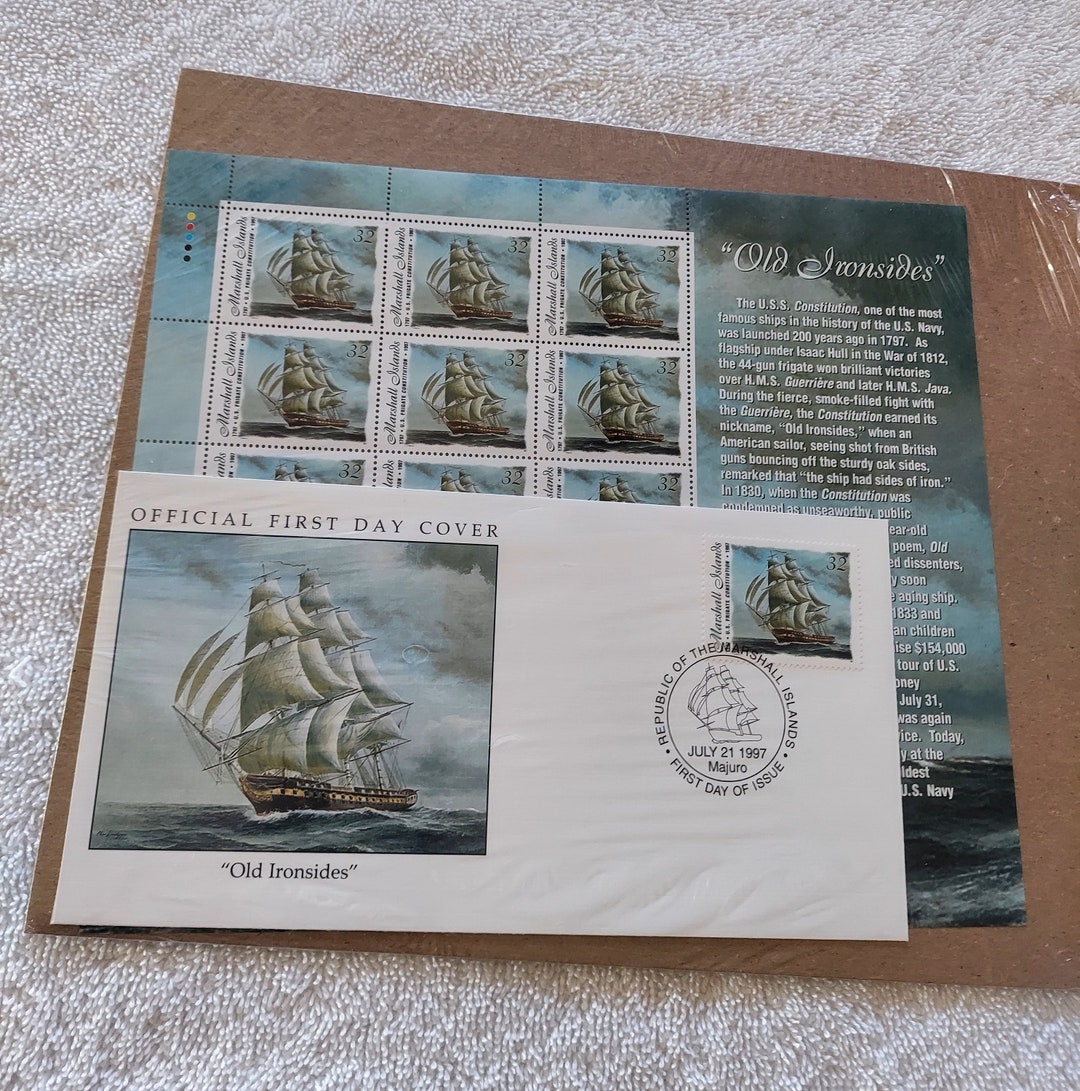 Old Ironsides U.S.S Constitution Marshall Islands Stamps 1997 MNH Sheet ...