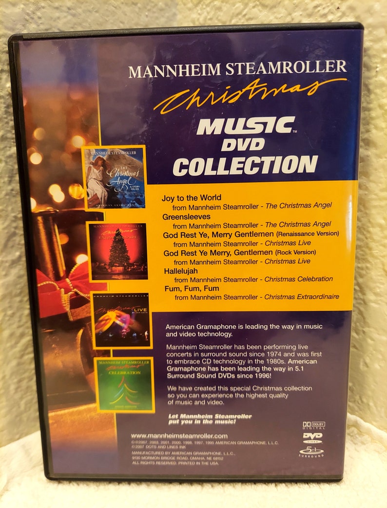 Vintage Mannheim Steamroller Christmas Music on DVD Collection From ...