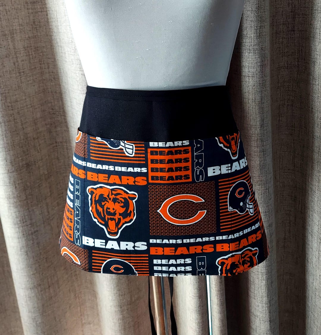 NFL Chicago Bears Cotton Fabric Half Canvas Aprons With 3 Pockets ...