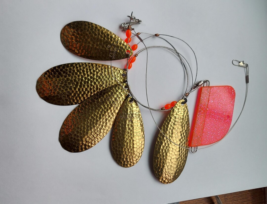 Vintage Les Davis Cowbell Flex-i-troll: Hammered Brass Fishing Lure - Etsy