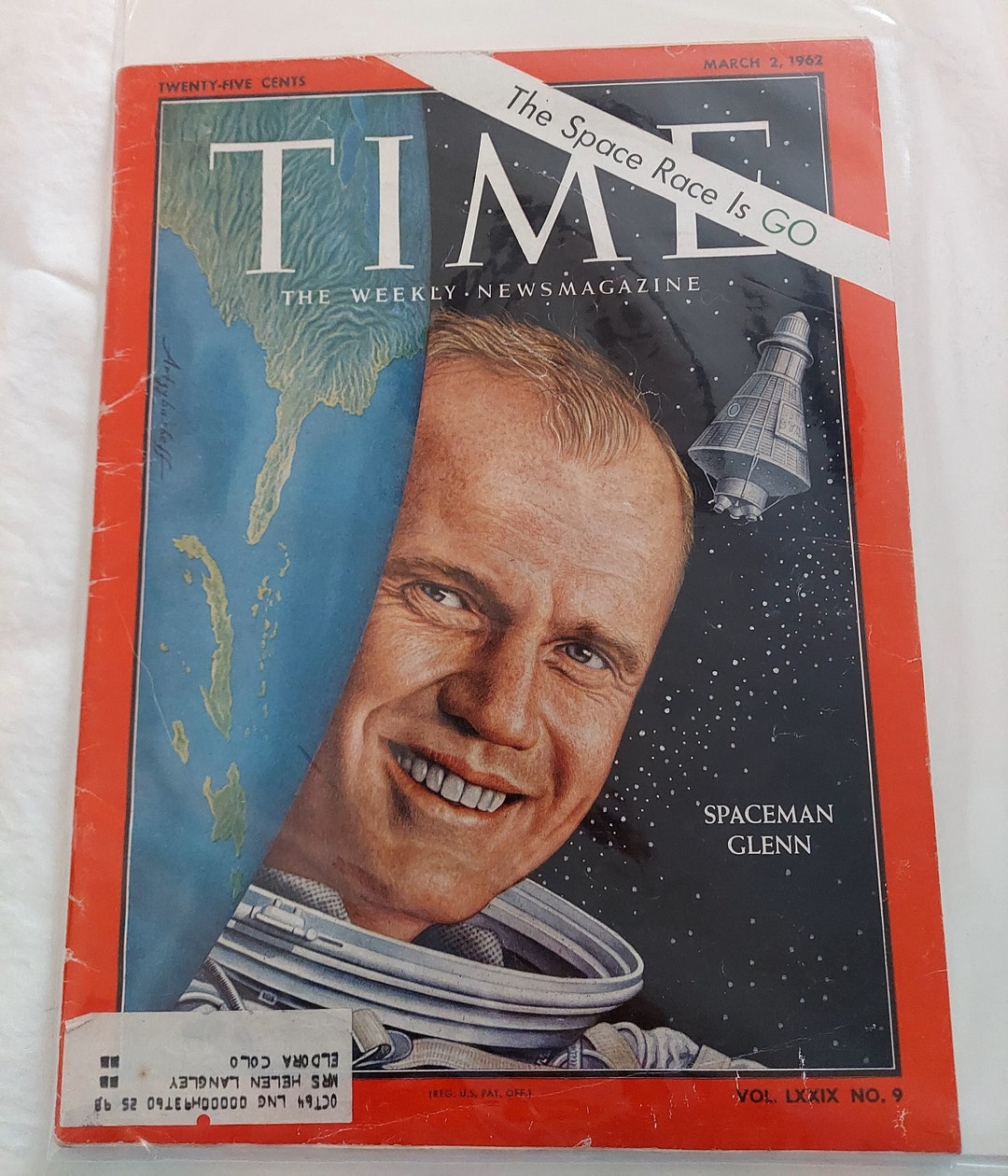 TIME Magazine John Glenn March 4, 1962, Vol. LXXIX No. 9 - Etsy