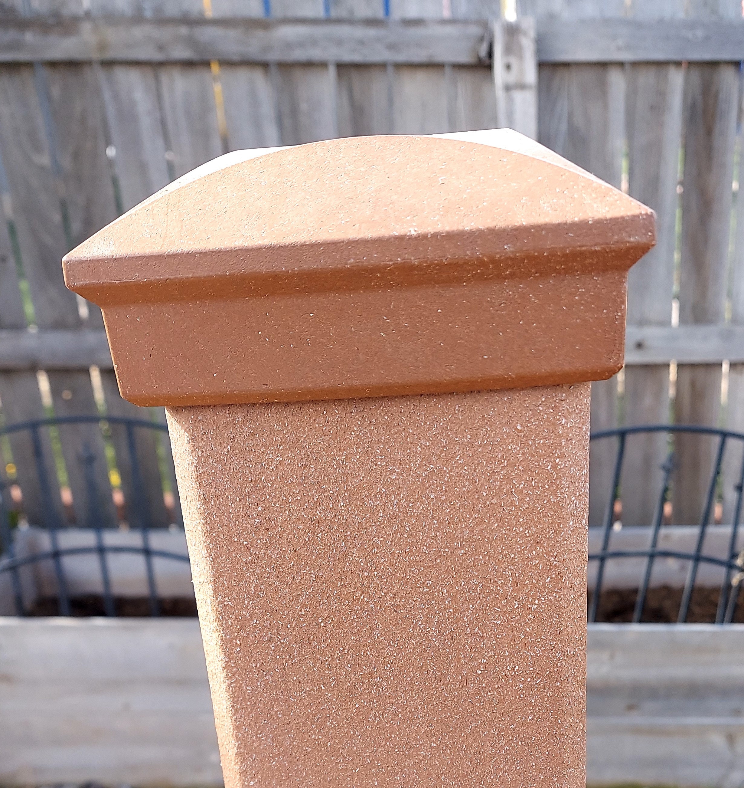 Redwood Color Trex Saddle Composite Deck Post Caps Goes Over Post ...