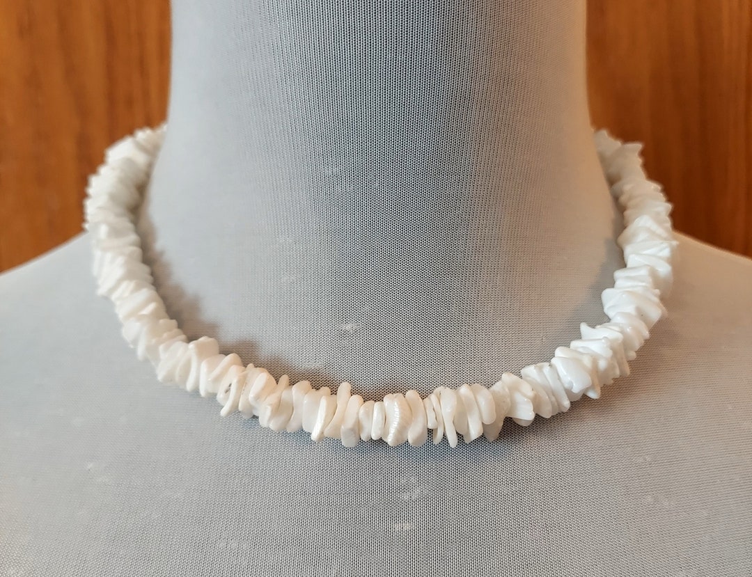 Vintage White Puka Shell Chip Nuggets 16" Unisex Choker. - Etsy