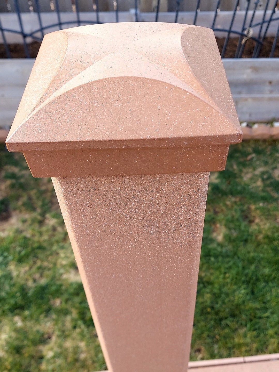 Redwood Color Trex Saddle Composite Deck Post Caps Goes Over Post ...