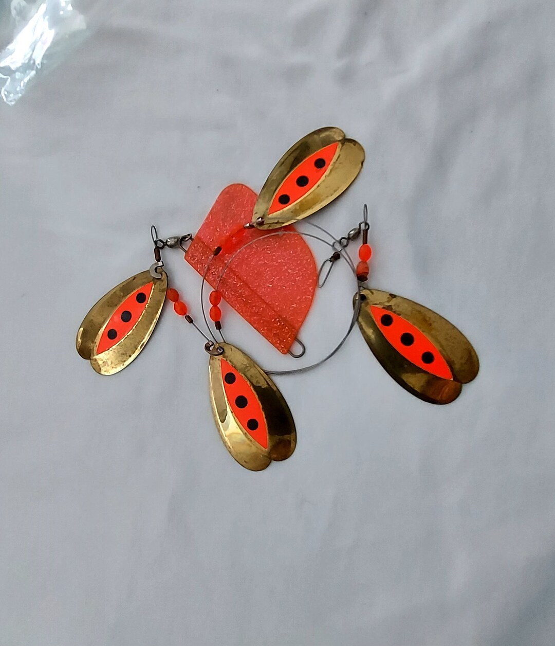 Rare Find Vintage Les Davis Cowbell Flex-i-troll BOLO Orange With Black ...