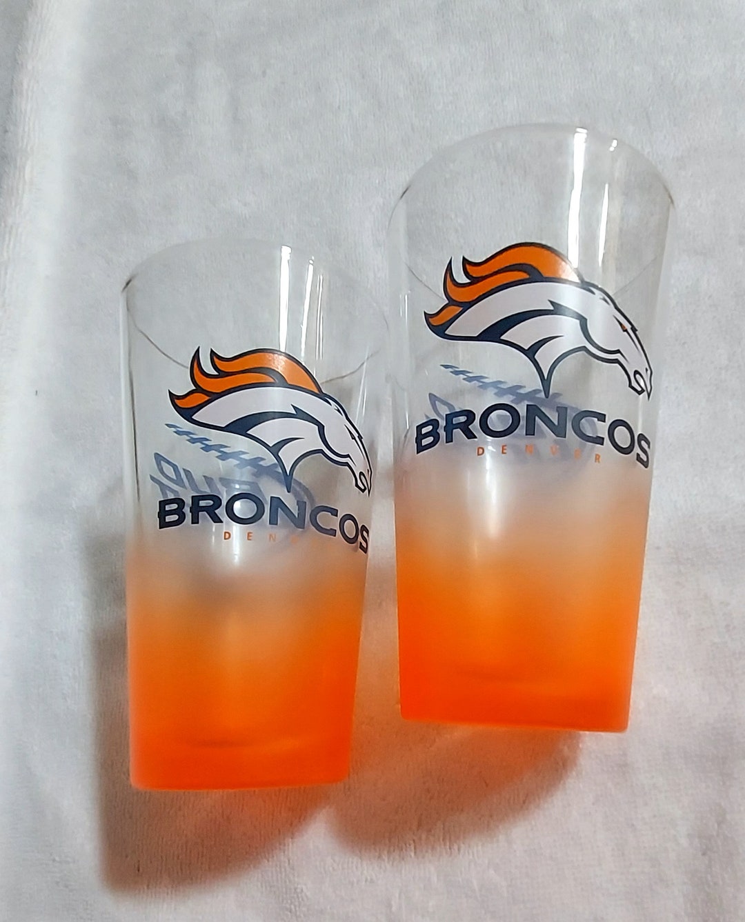 Vintage NFL Denver Broncos Pint Beer Glasses - Etsy