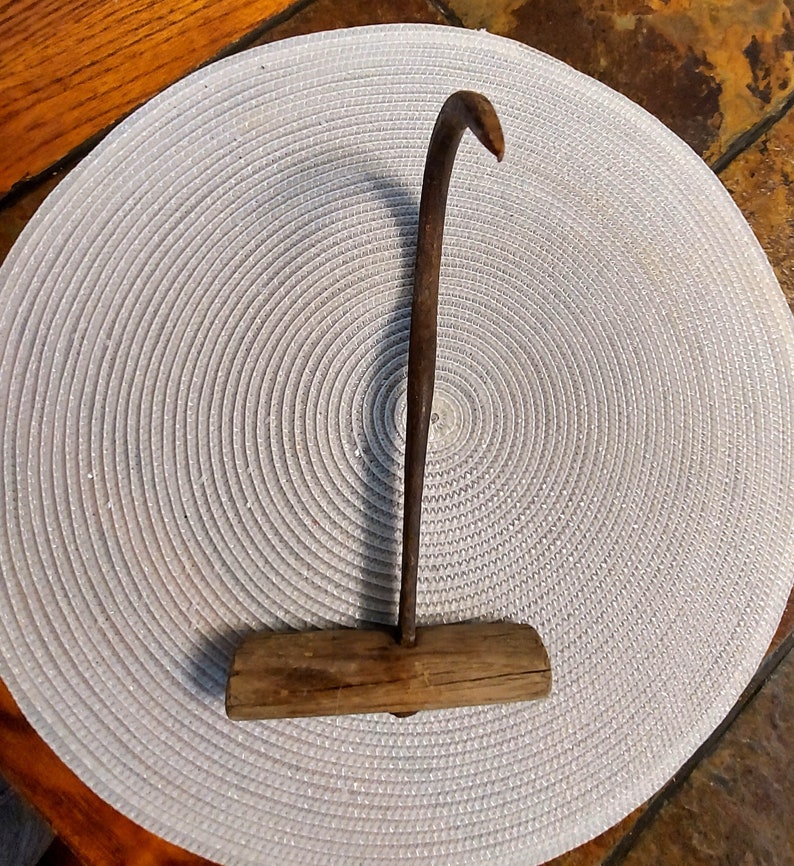 Antique Cast Iron Bale Hay Hook Original Handle From 1900's. - Etsy