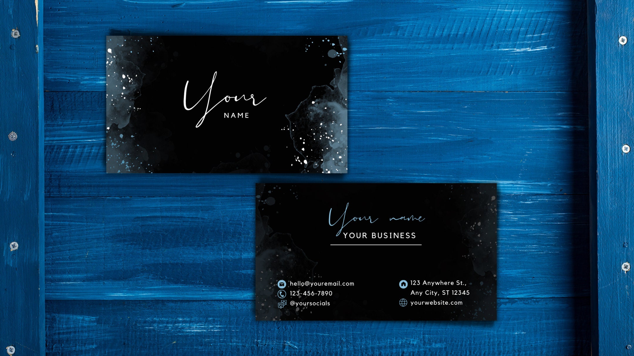 Business Card Template, Instant Download, Printable Business Card ...