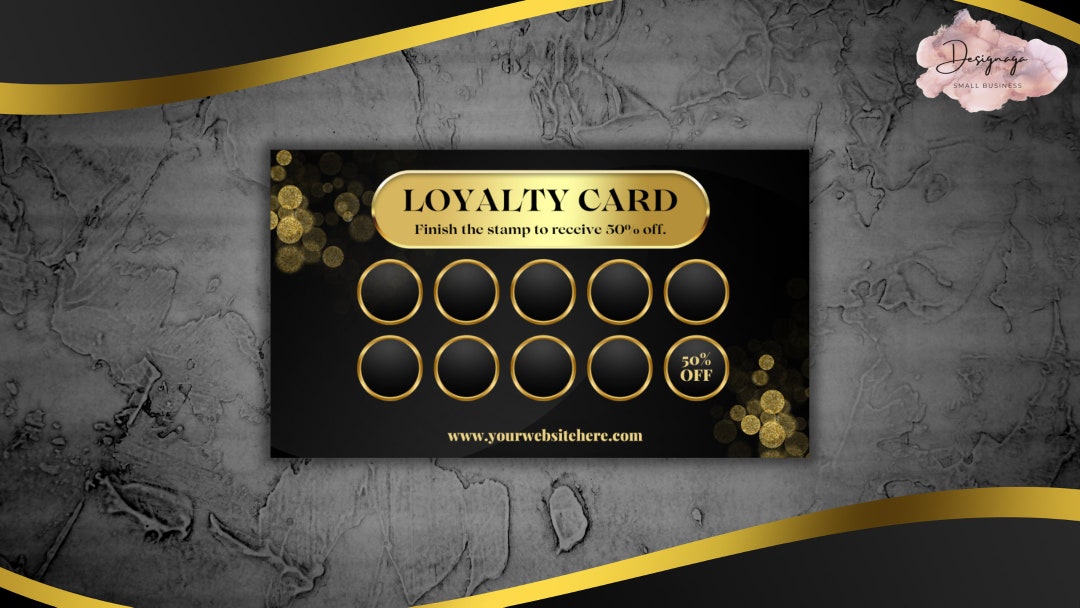 Editable Rewards Card Design the Loyalty Club Small Business Loyalty ...