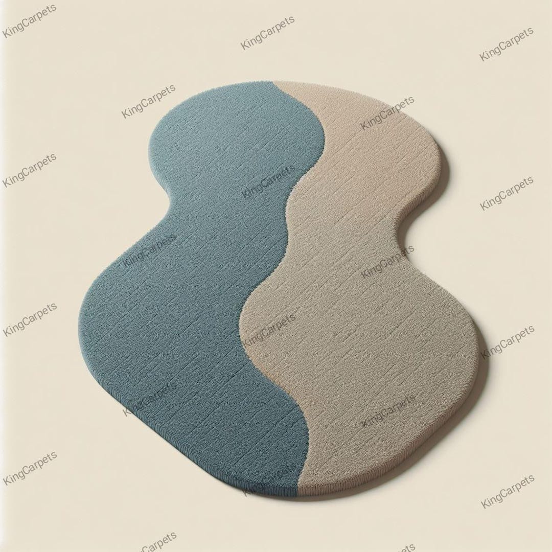 Irregular Grey Rug for Modern Home Decor, Boho Area Rug, Soft Texture ...