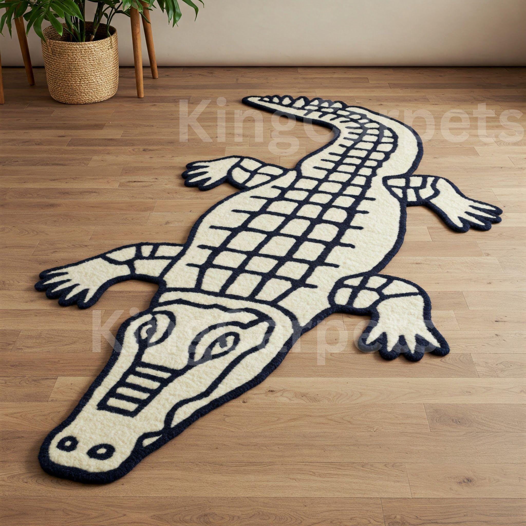 Crocodile Rugs Handmade Tufted for Living Room Bedroom Kid Room ...