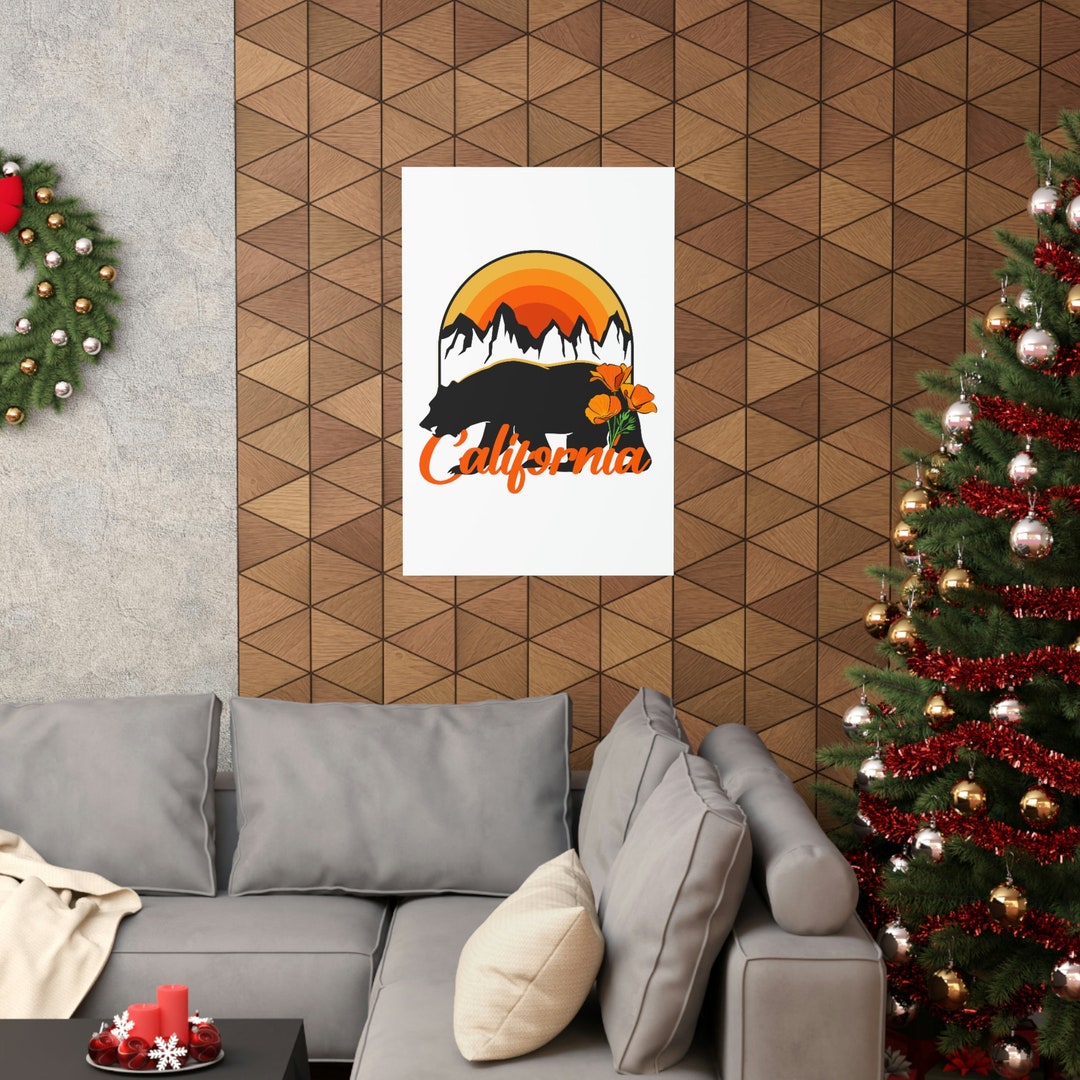 California Poppies Poster, California Poppy Poster, California Bear ...