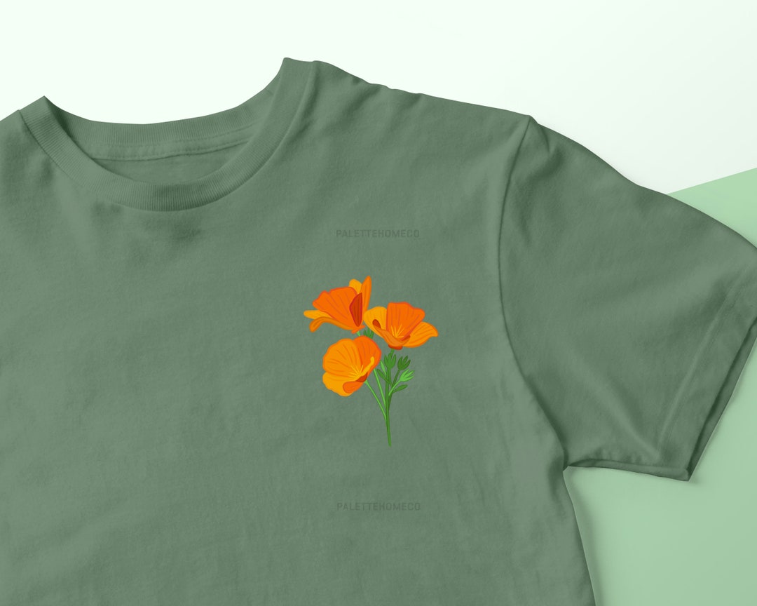 Poppy Shirt California Poppy Shirt Poppy Flower Shirt - Etsy