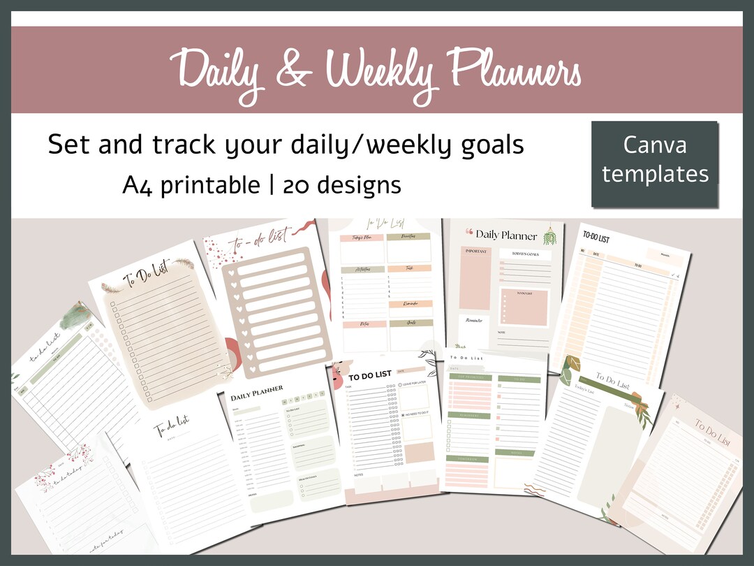 Daily / Weekly Habit Tracker | Daily Planner | Weekly Planner | Canva ...