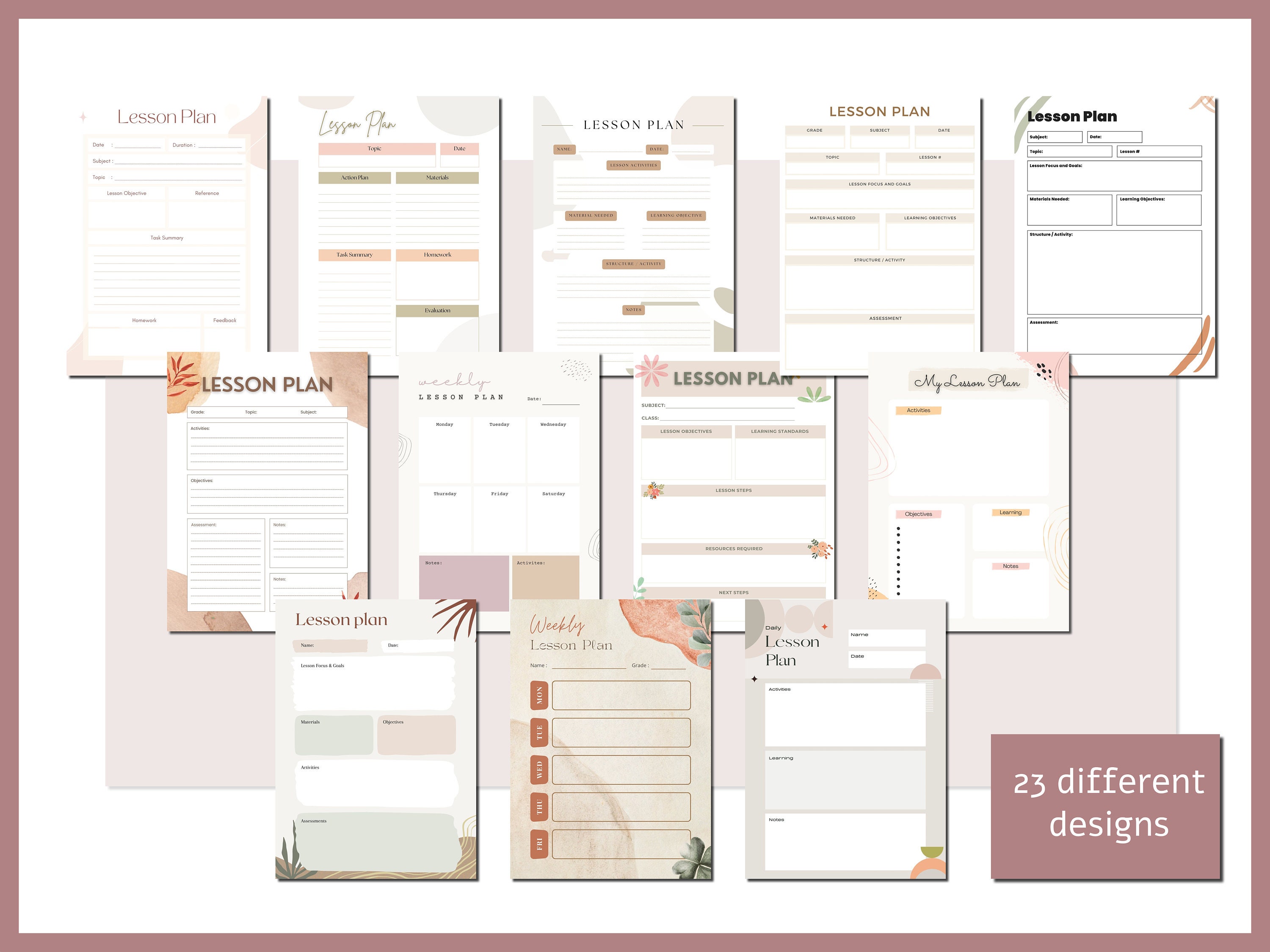 Lesson Planners | Elevate Your Teaching Experience | 23 Printables - Etsy