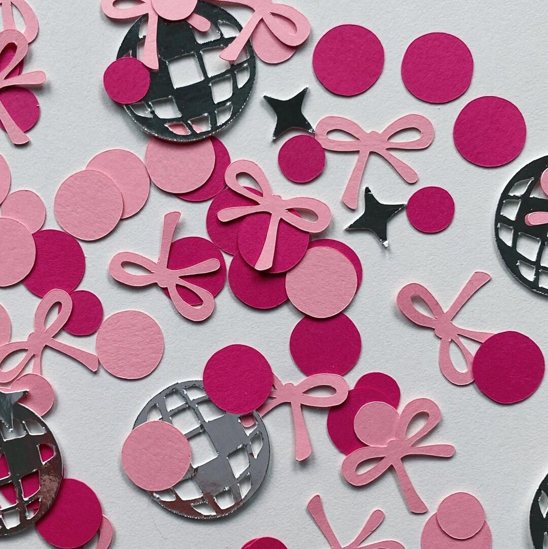 300 Pieces Pink Disco Party Table Confetti |decor With Disco Ball and ...
