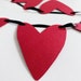 Heart Garland Red Paper Heart Bunting Heart Red Wall Decor Bridal Love ...