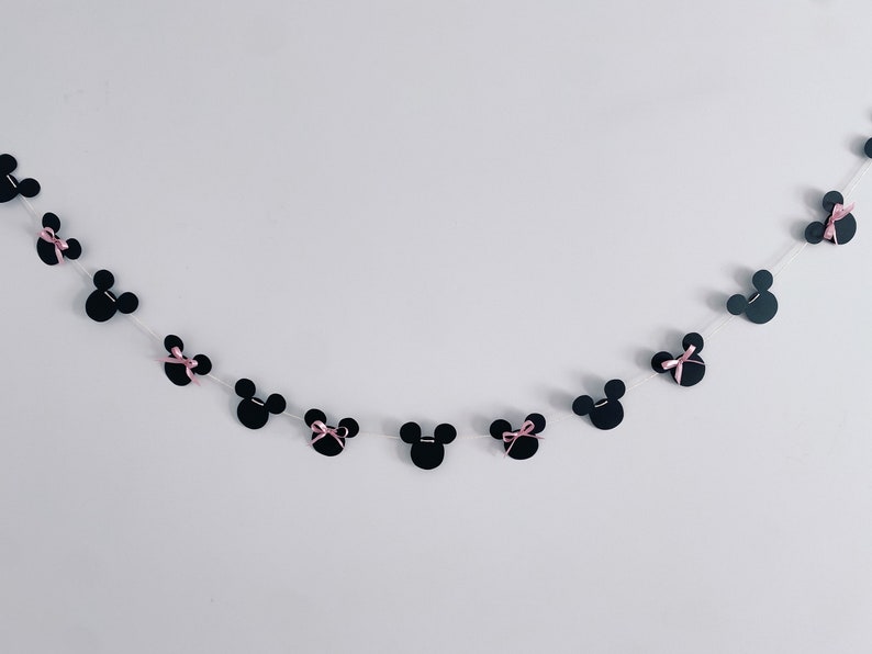 Mickey and Minnie Mouse Banner Mickey and Minnie Head Garland Disney ...