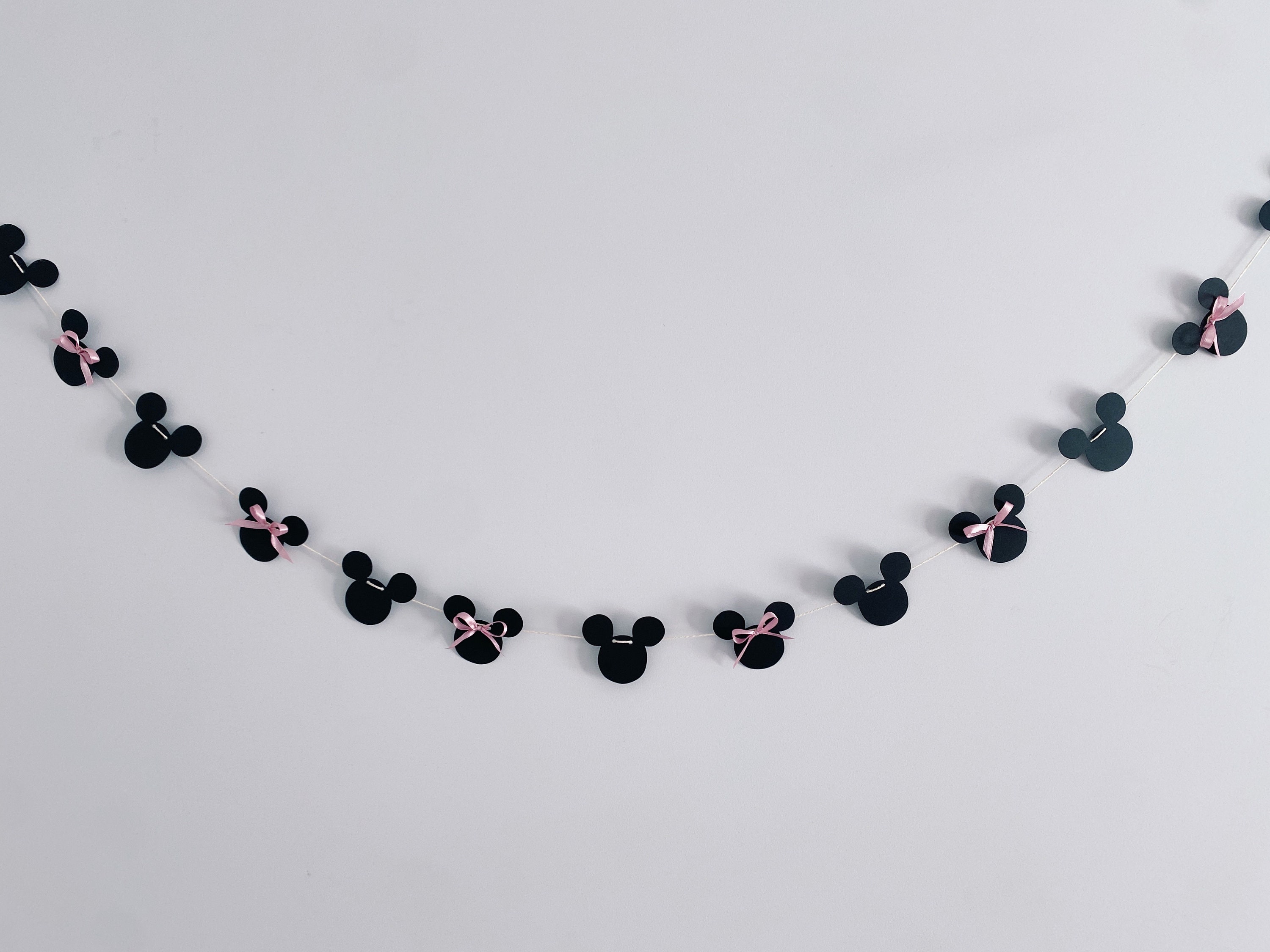 Mickey and Minnie Mouse Banner Mickey and Minnie Head Garland Disney ...