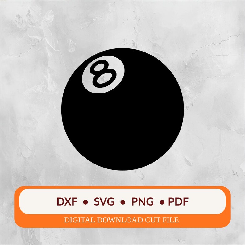 Magic Eight Ball SVG | Minimalist Retro Design | Fortune Ball Cut File ...