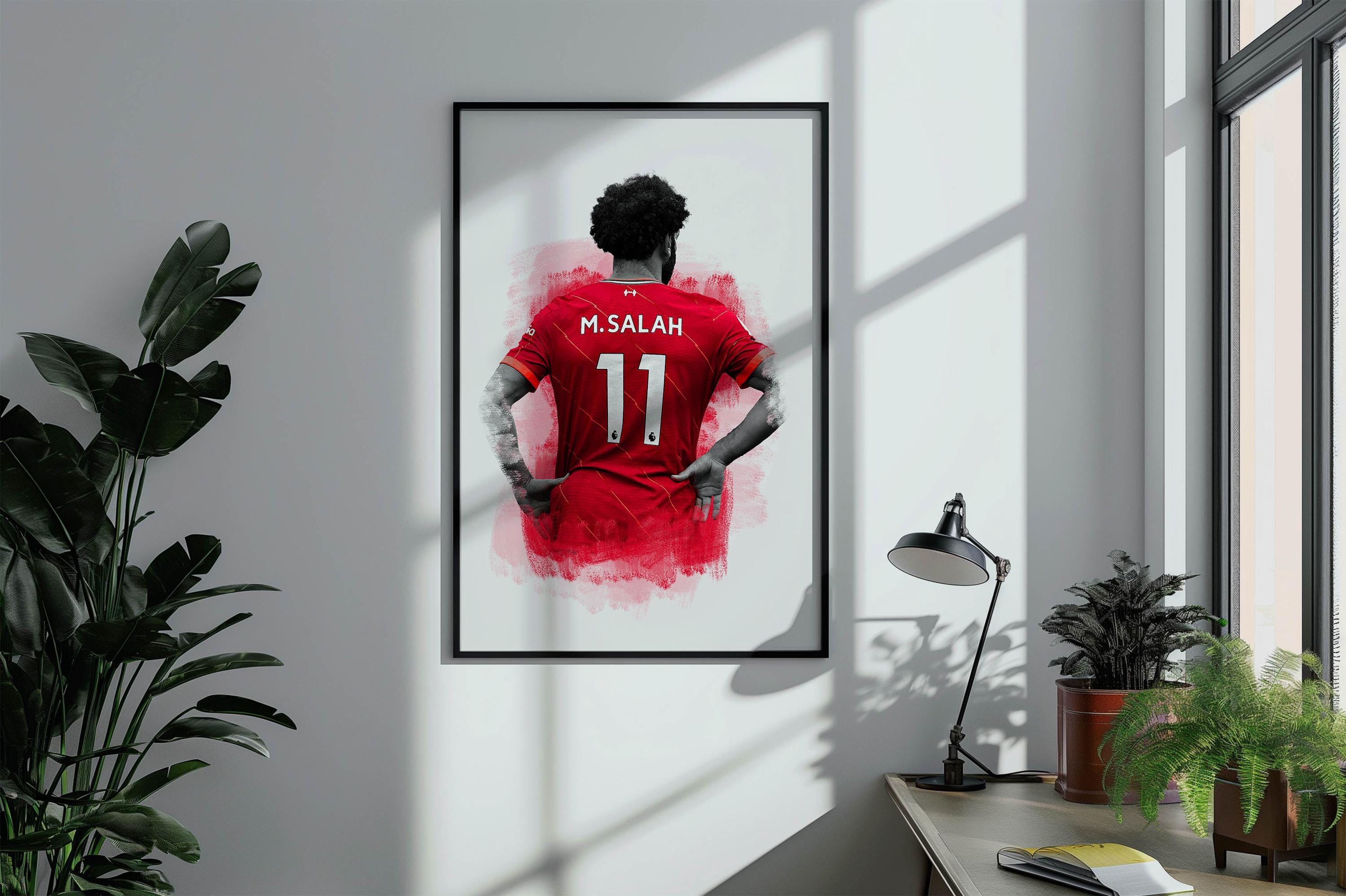 Mohamed Salah Poster, Digital Soccer Poster, Digital Football Print ...