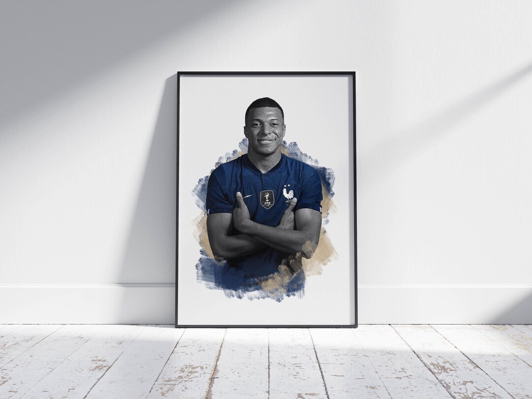 Kylian Mbappe Poster, Digital Soccer Poster, Digital Football Print ...