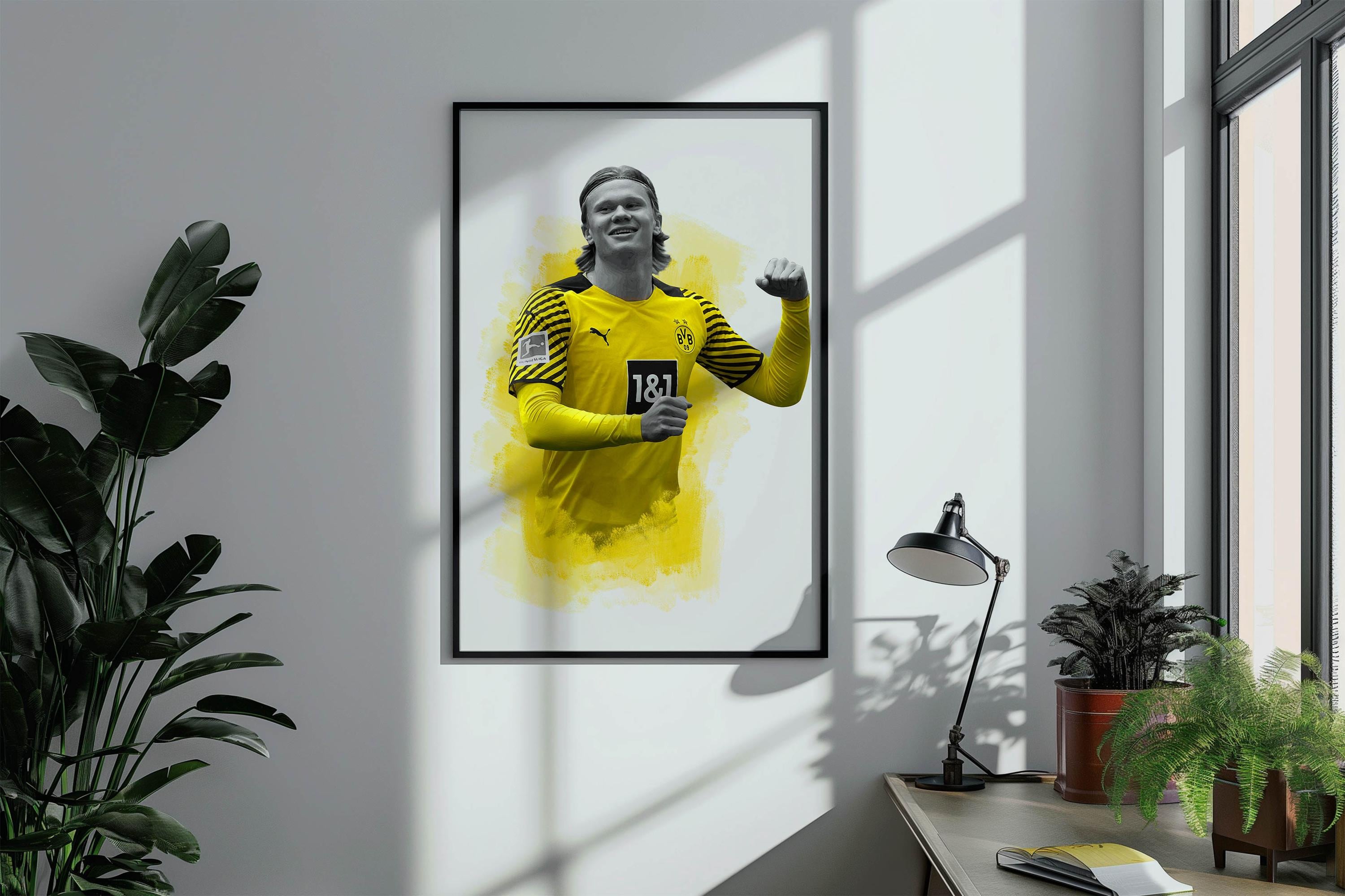 Erling Haaland Poster, Digital Soccer Poster, Digital Football Print ...