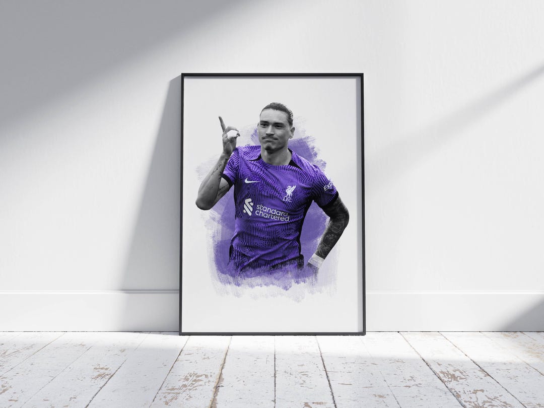 Darwin Nunez Poster, Digital Soccer Poster, Digital Football Print ...