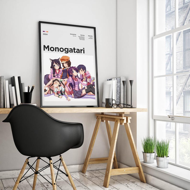 Monogatari Poster, Digital Anime Poster, Digital Anime Print, Digital ...