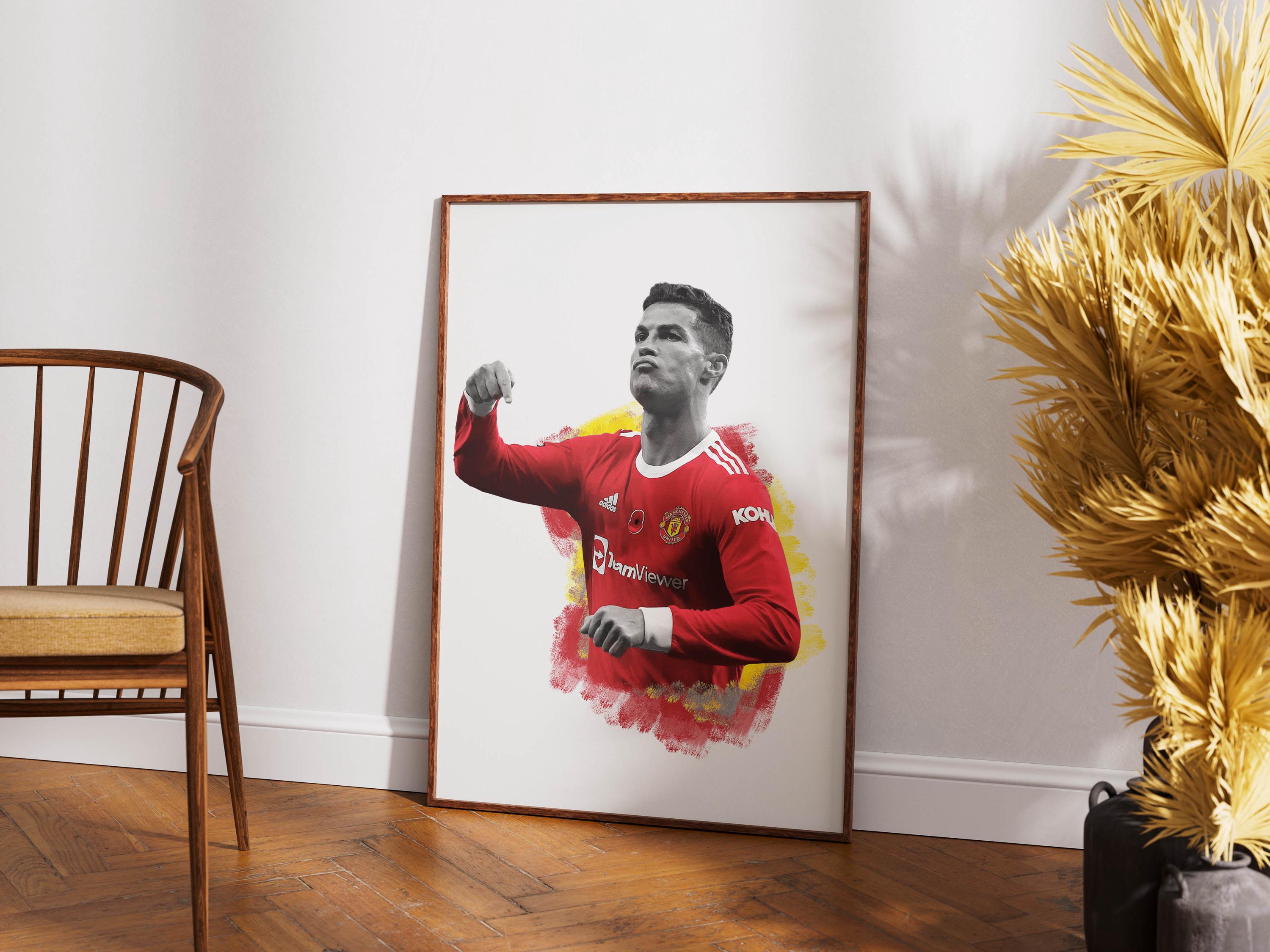Cristiano Ronaldo Poster, Digital Soccer Poster, Digital Football Print ...