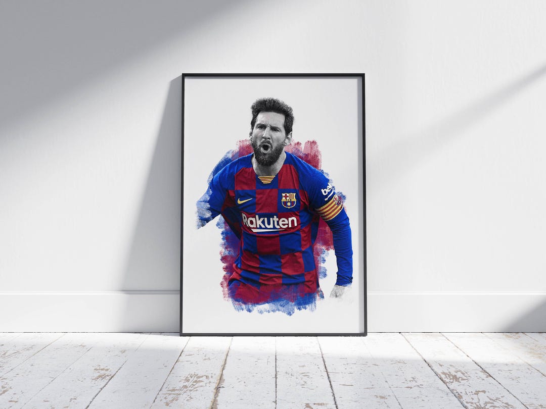 Lionel Messi Poster, Digital Soccer Poster, Digital Football Print ...
