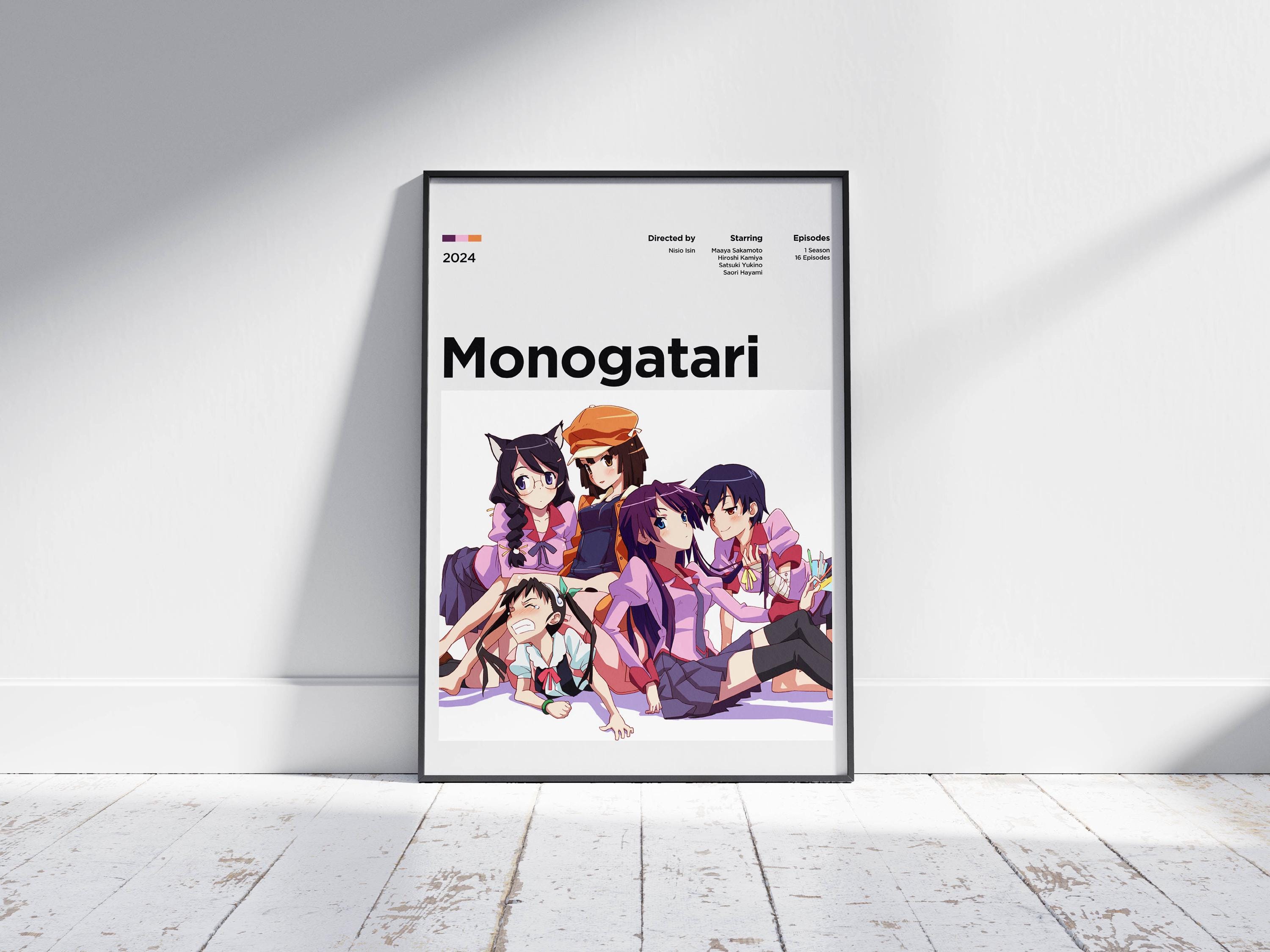 Monogatari Poster, Digital Anime Poster, Digital Anime Print, Digital ...
