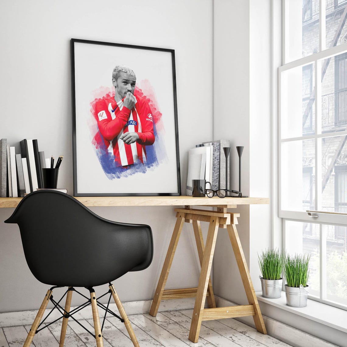 Antoine Griezmann Poster, Digital Soccer Poster, Digital Football Print ...