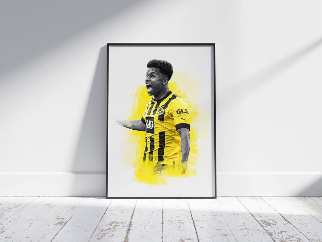Karim Adeyemi Poster, Digital Soccer Poster, Digital Football Print ...