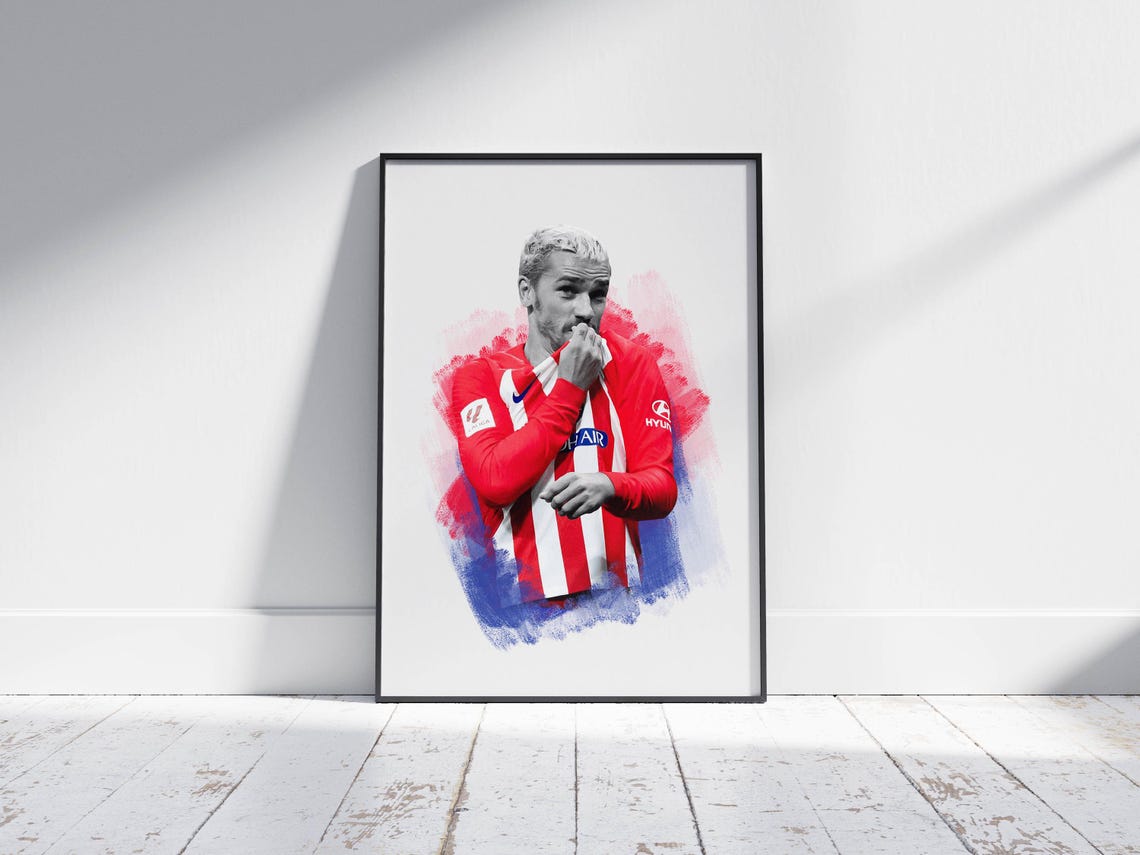 Antoine Griezmann Poster, Digital Soccer Poster, Digital Football Print ...