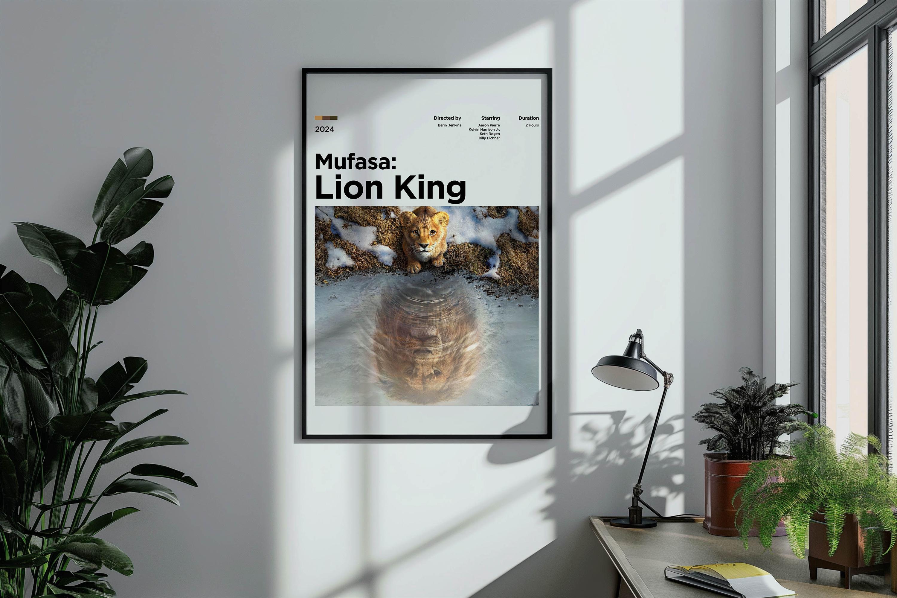 Mufasa Lion King Poster, Digital Movie Poster, Digital Movie Print ...