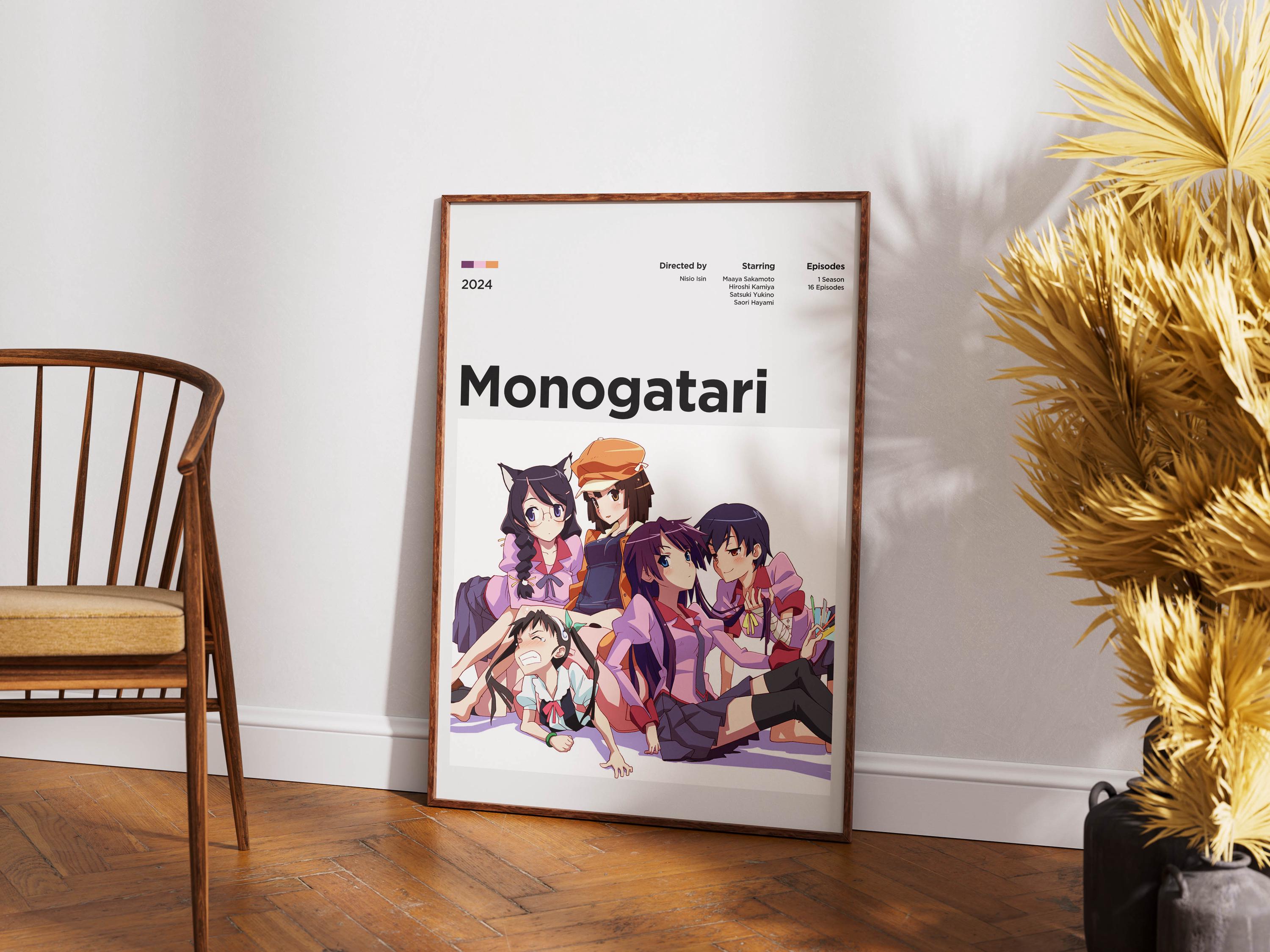Monogatari Poster, Digital Anime Poster, Digital Anime Print, Digital ...