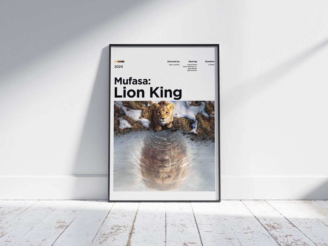 Mufasa Lion King Poster, Digital Movie Poster, Digital Movie Print ...