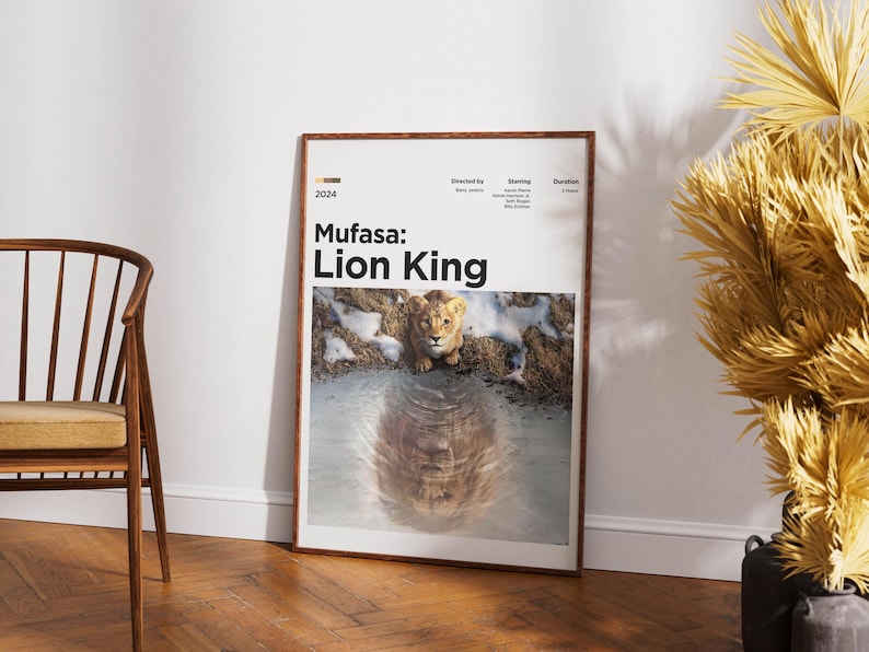 Mufasa Lion King Poster, Digital Movie Poster, Digital Movie Print ...