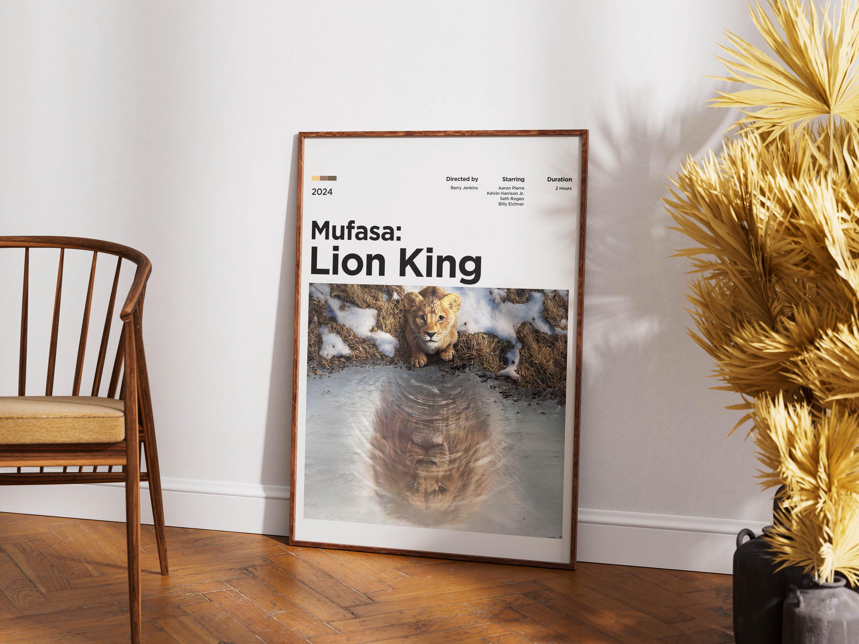 Mufasa Lion King Poster, Digital Movie Poster, Digital Movie Print ...